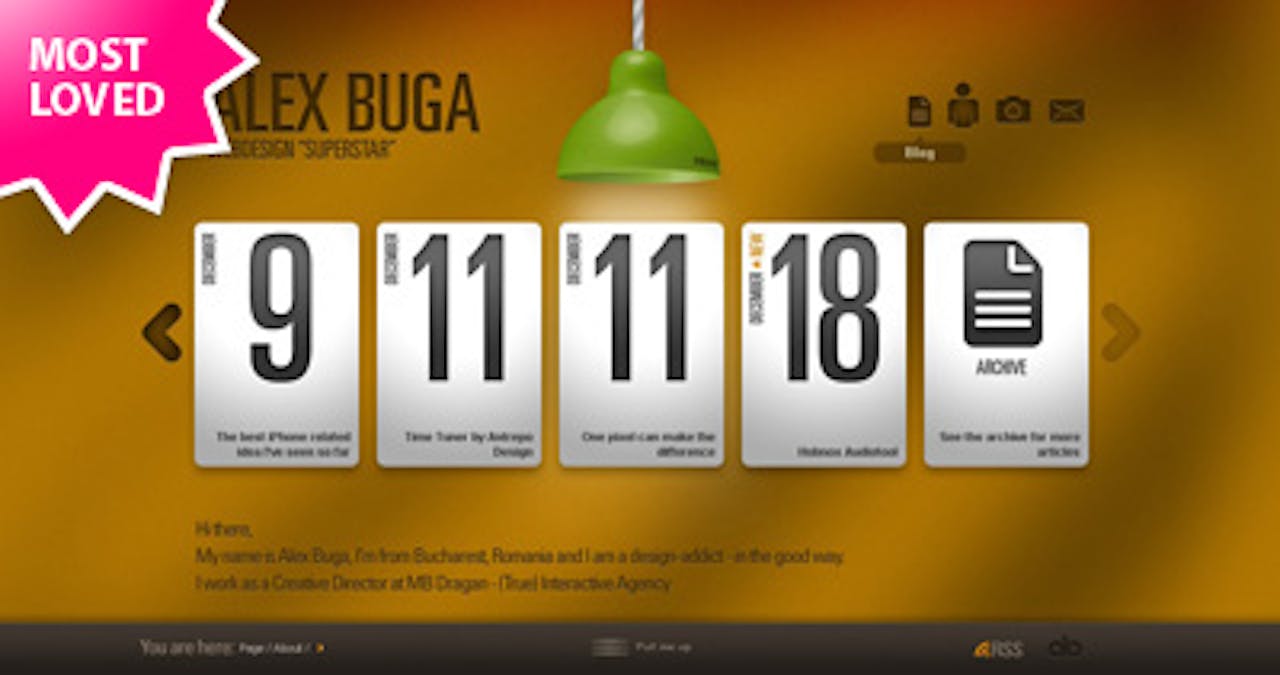 Alex Buga - One Page Website Award Alex Buga - One Page Website Award